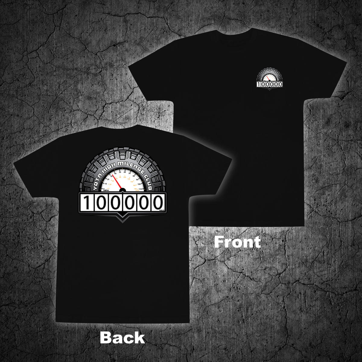 100,000 Milestone T-Shirt – Yota High Mileage Club
